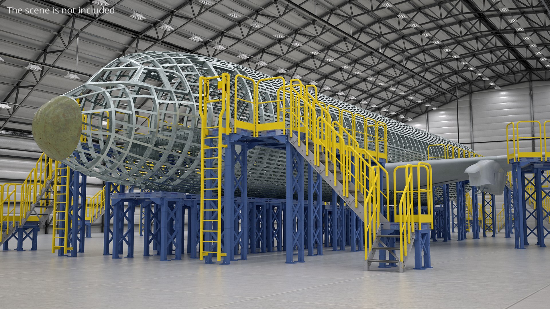 3D Model Airbus A320 Aircraft Fuselage Frame - TurboSquid 2506762