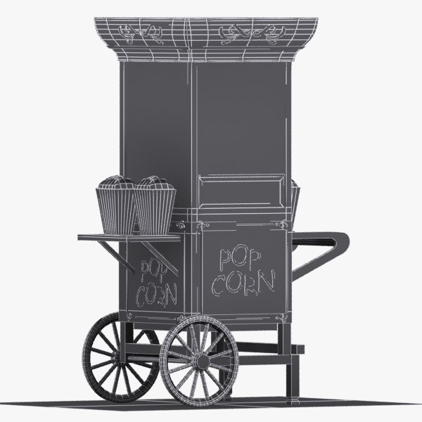 popcorn pop corn 3d model