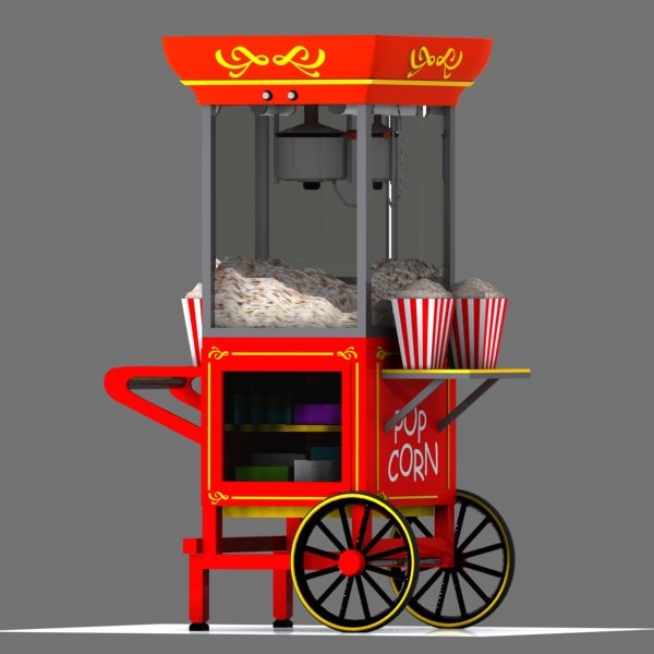 popcorn pop corn 3d model
