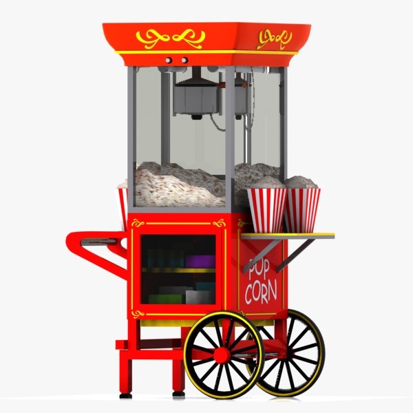 popcorn pop corn 3d model