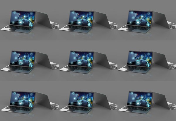 3D Ultra-realistic office notebook Ultra-thin notebook Esports games ...