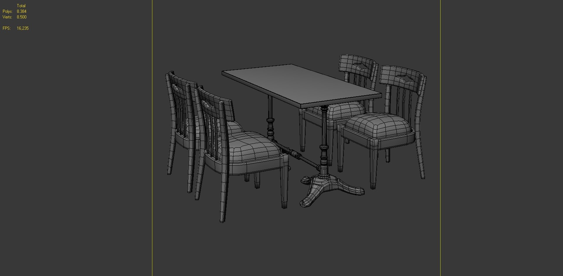 cafe dinner set 3d max