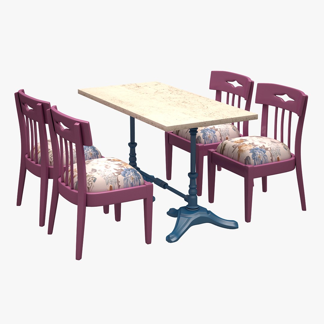 cafe dinner set 3d max