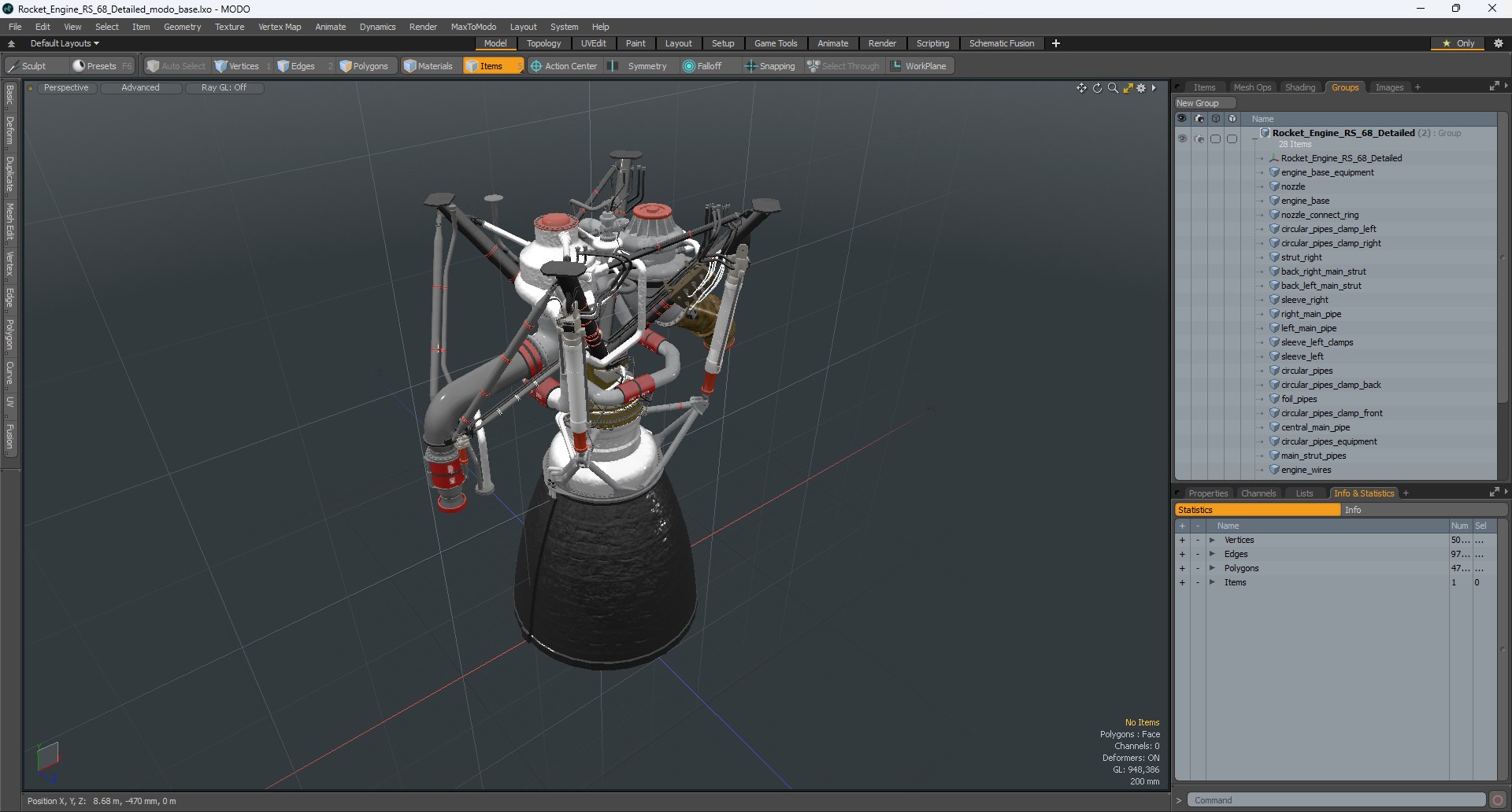 3D Rocket Engine RS 68 Detailed - TurboSquid 2304654
