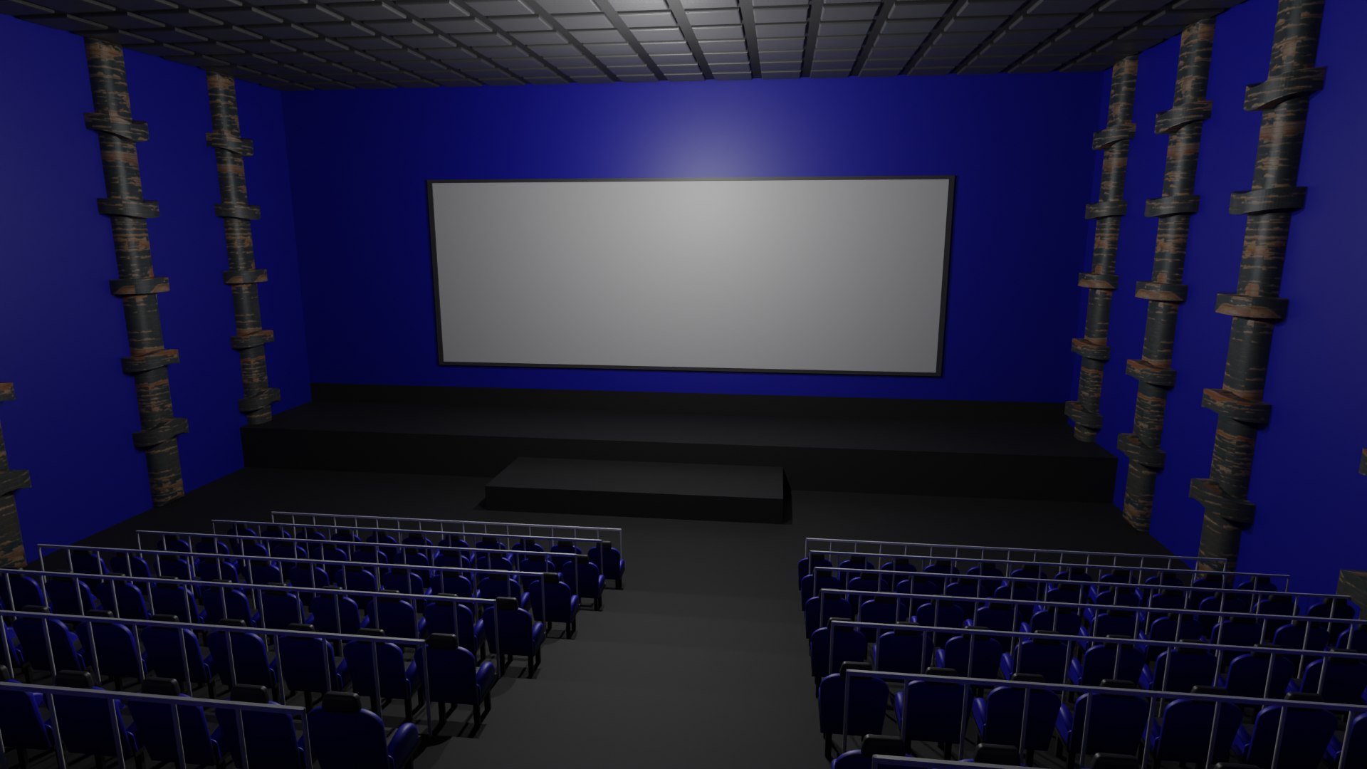 3D Movie Theater interior - TurboSquid 2159602
