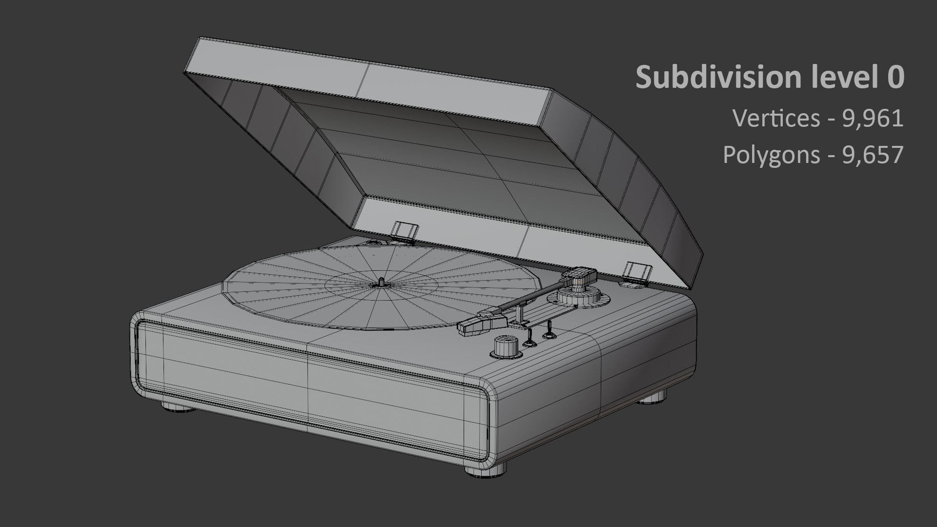 Retro Turntable 3D Model - TurboSquid 2365121