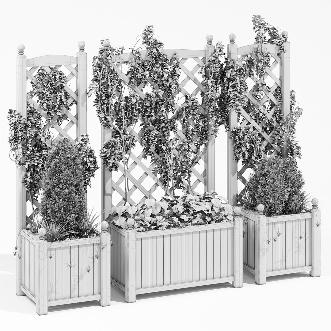 3D Lexington Wood Trellis - TurboSquid 1439032