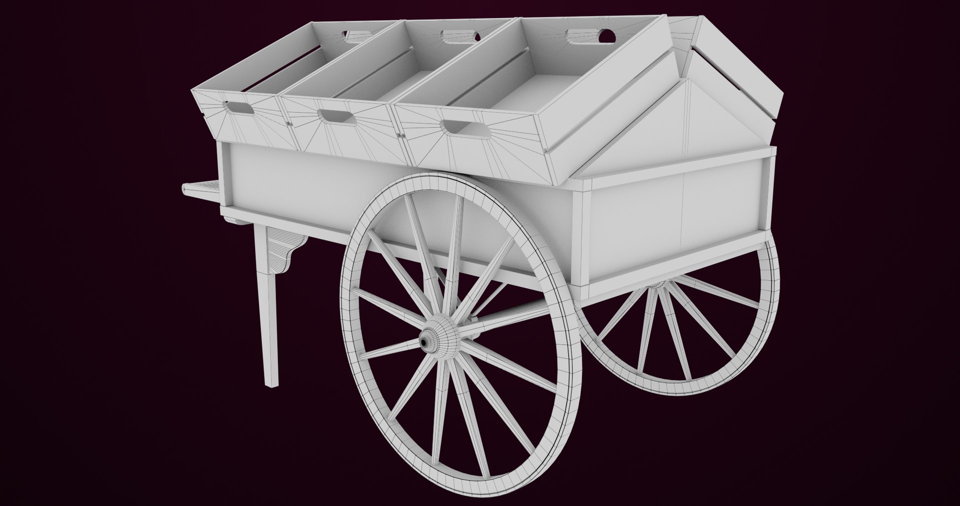 3D Wooden Cart 7 Dusty All PBR Unity UE Textures Included - TurboSquid ...