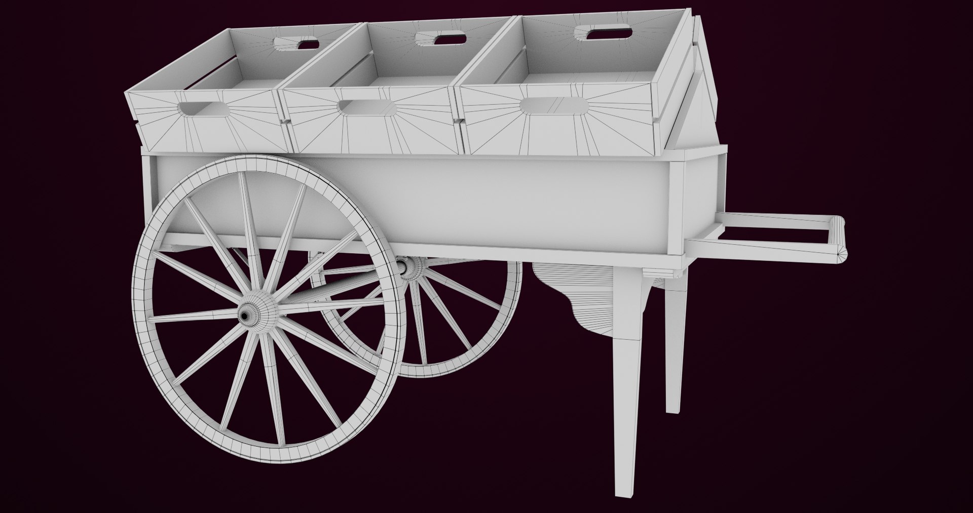 3D Wooden Cart 7 Dusty All PBR Unity UE Textures Included - TurboSquid ...