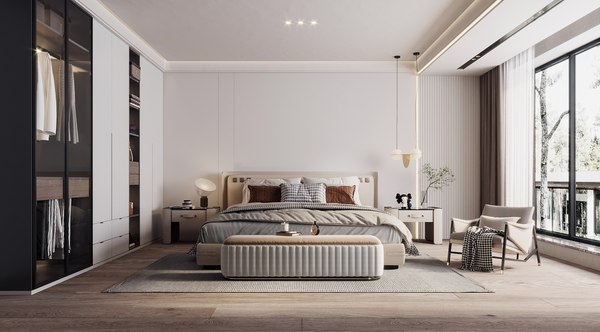 modelo 3d dormitorio moderno - TurboSquid 1872314