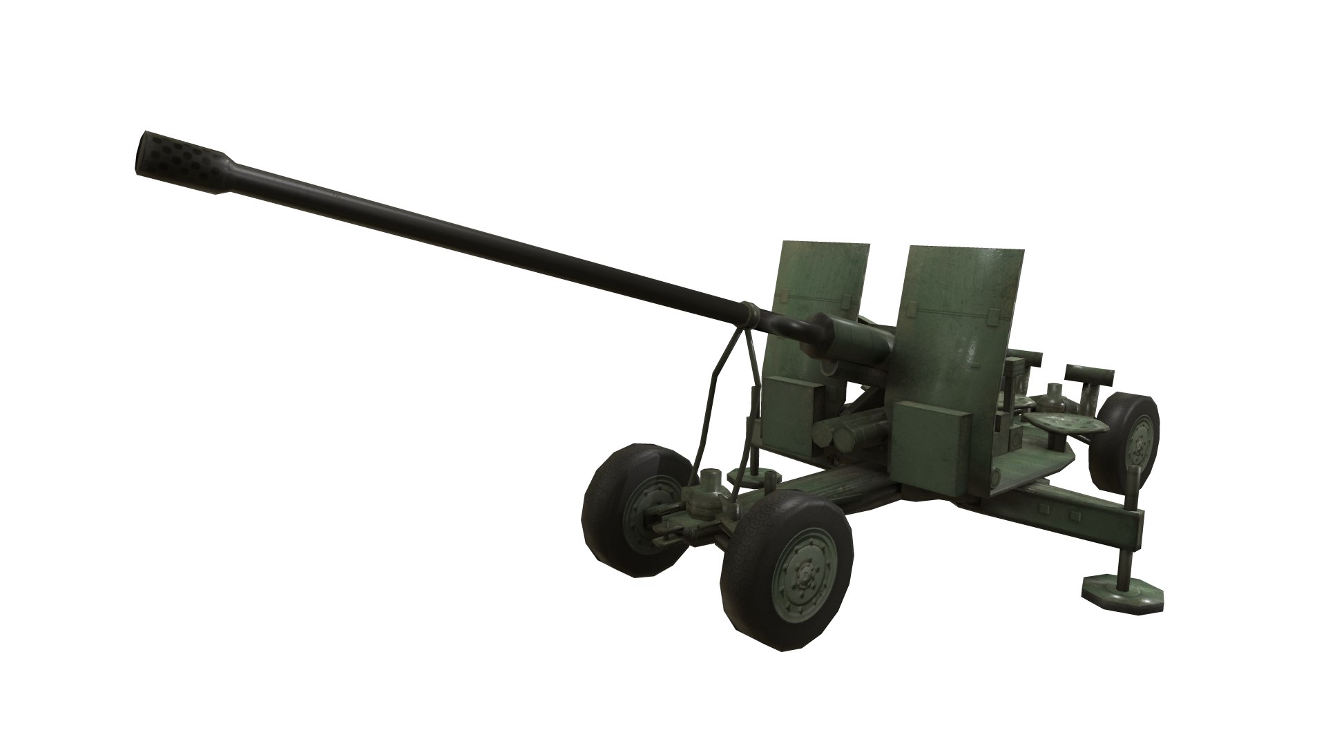 3D Azp S60 Altillery Military Vehicle Model - TurboSquid 1376642