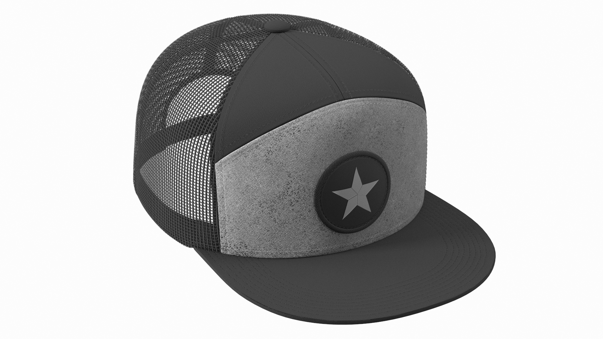 3D Seven Panel Trucker Cap With Mesh Back - TurboSquid 1784368