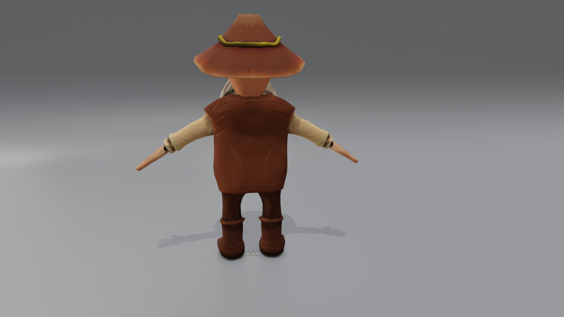 Oldman Villager Stylized Lowpoly Model - TurboSquid 2070283