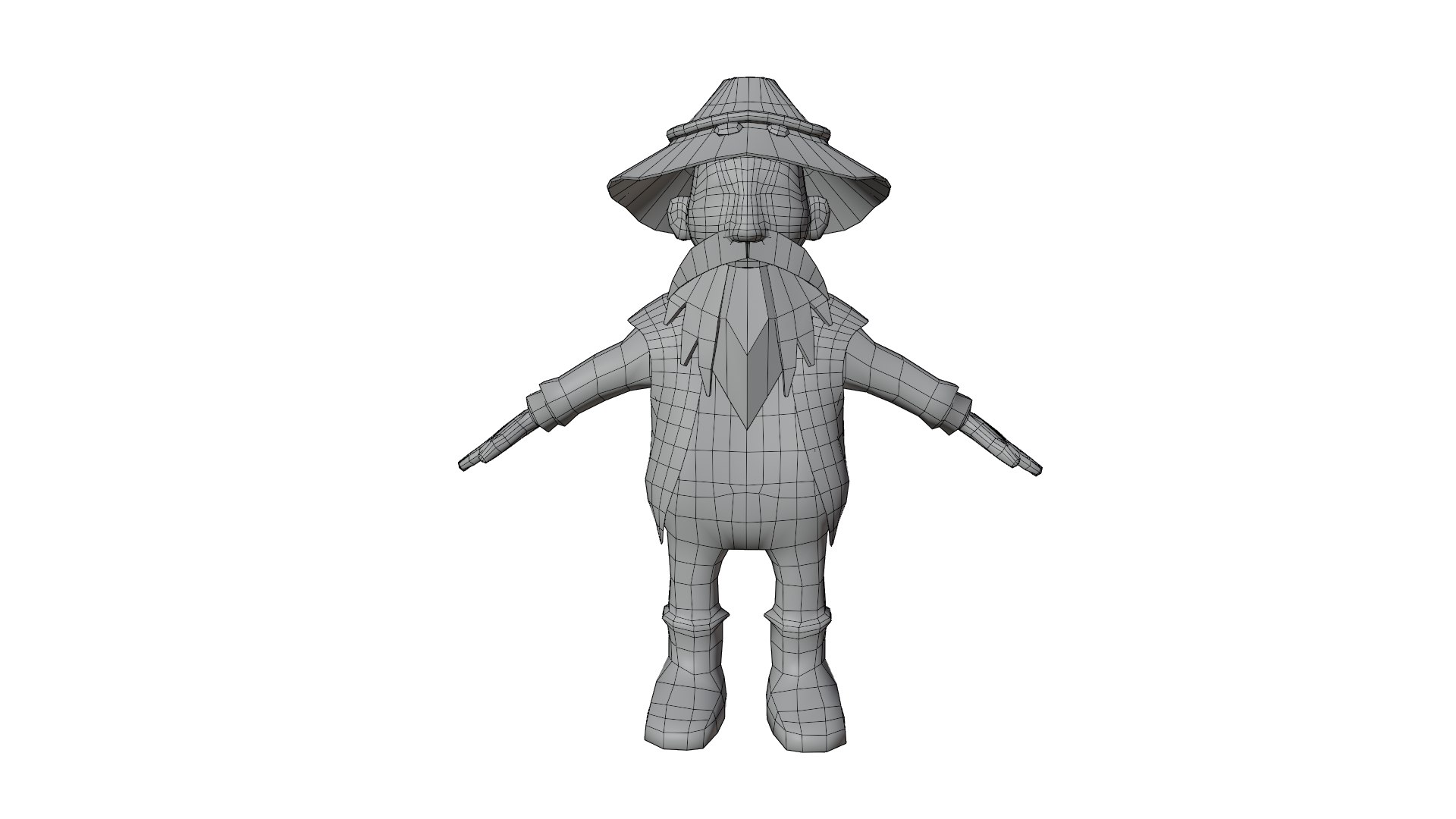 Oldman Villager Stylized Lowpoly Model - TurboSquid 2070283