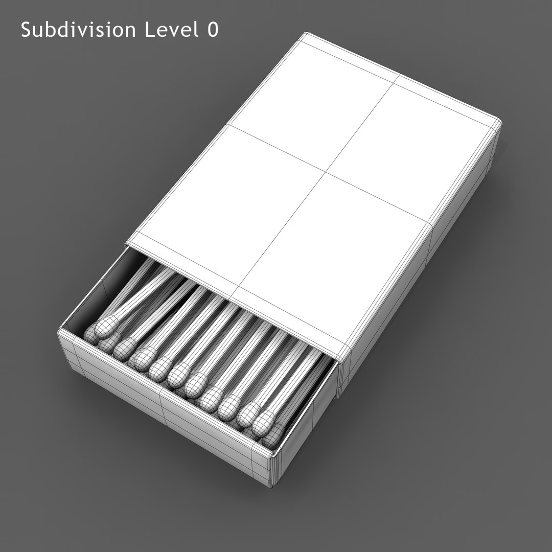 3d Model Of Matchboxes Matches