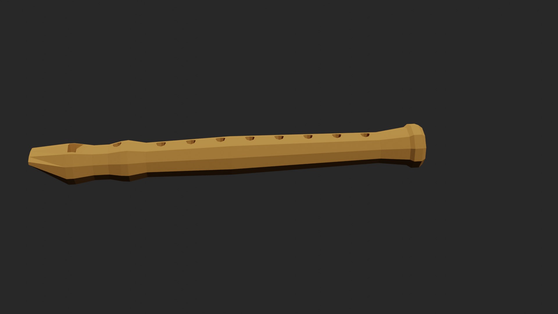 Lowpoly Flute 3D Model - TurboSquid 1864674