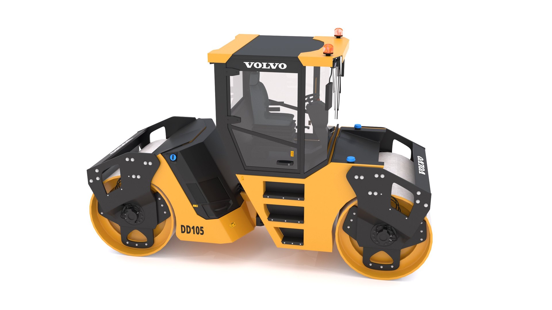 3D Volvo DD105 Articulated Tandem Road Roller - TurboSquid 2152887