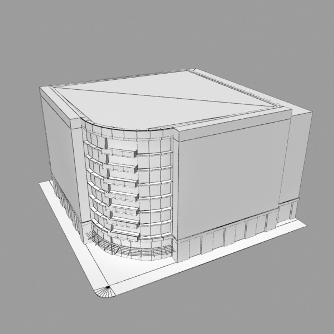 3d Model - Skyscraper Building Tile