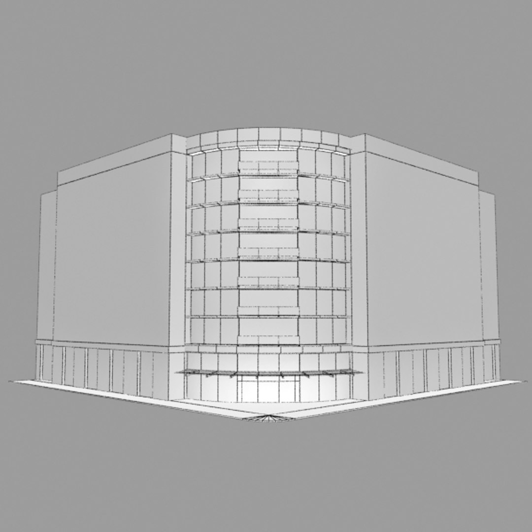 3d Model - Skyscraper Building Tile
