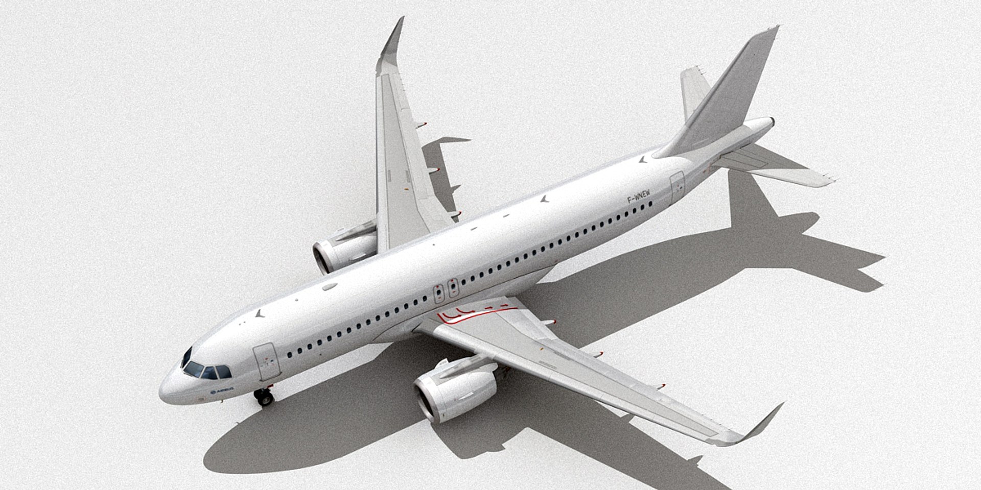 3D model airbus a320neo generic white - TurboSquid 1166213