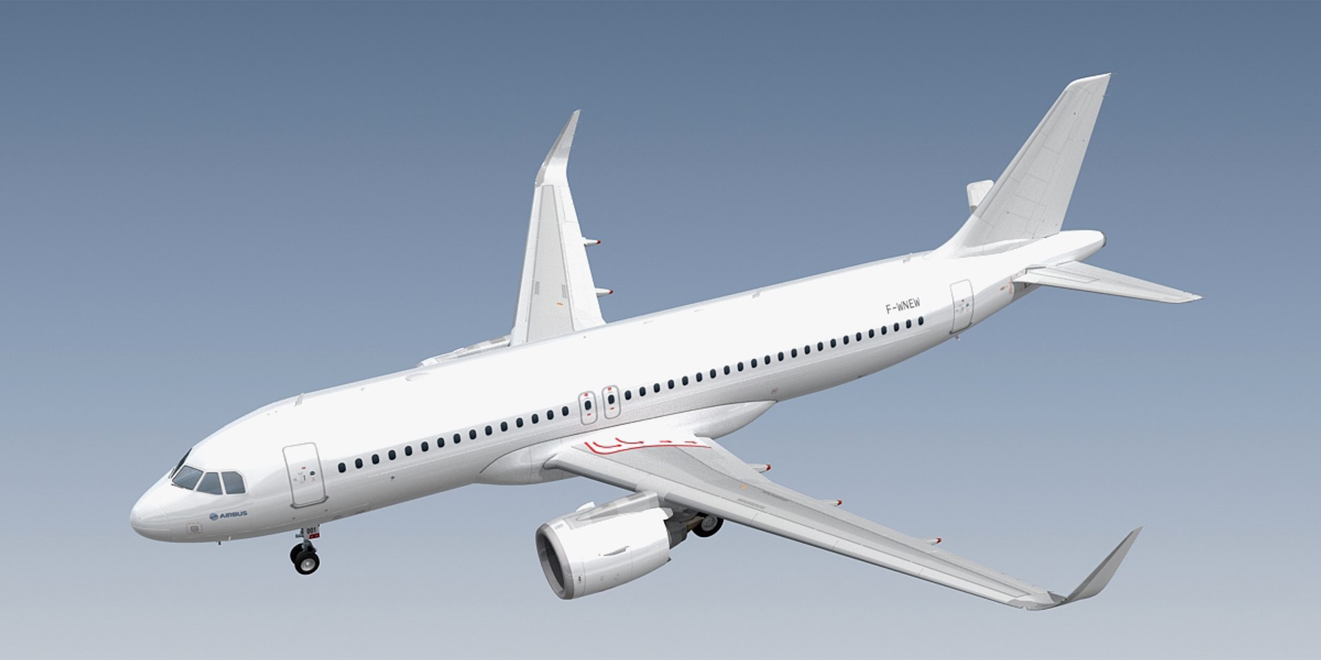 3D model airbus a320neo generic white - TurboSquid 1166213