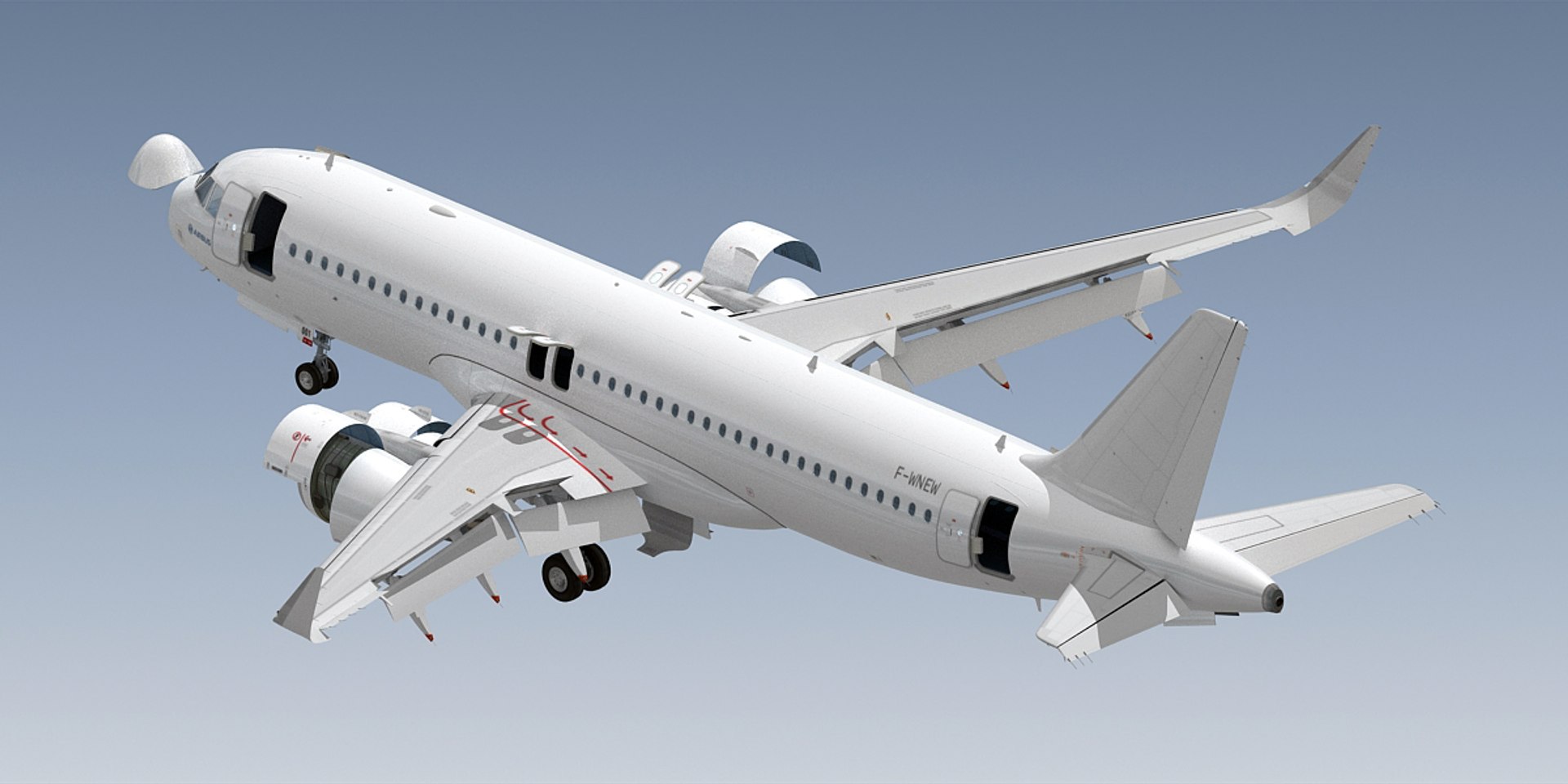 3D model airbus a320neo generic white - TurboSquid 1166213