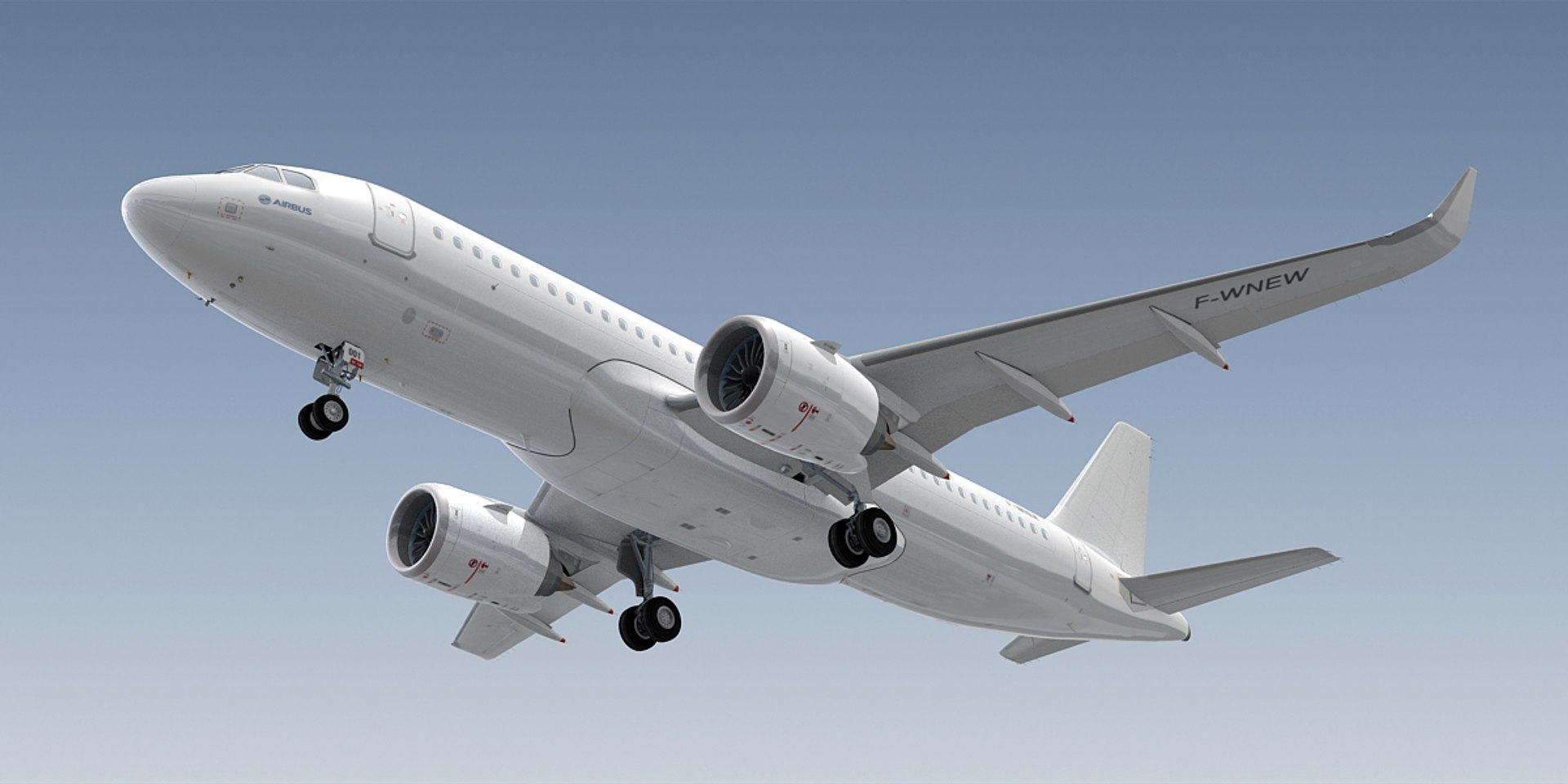 3D model airbus a320neo generic white - TurboSquid 1166213