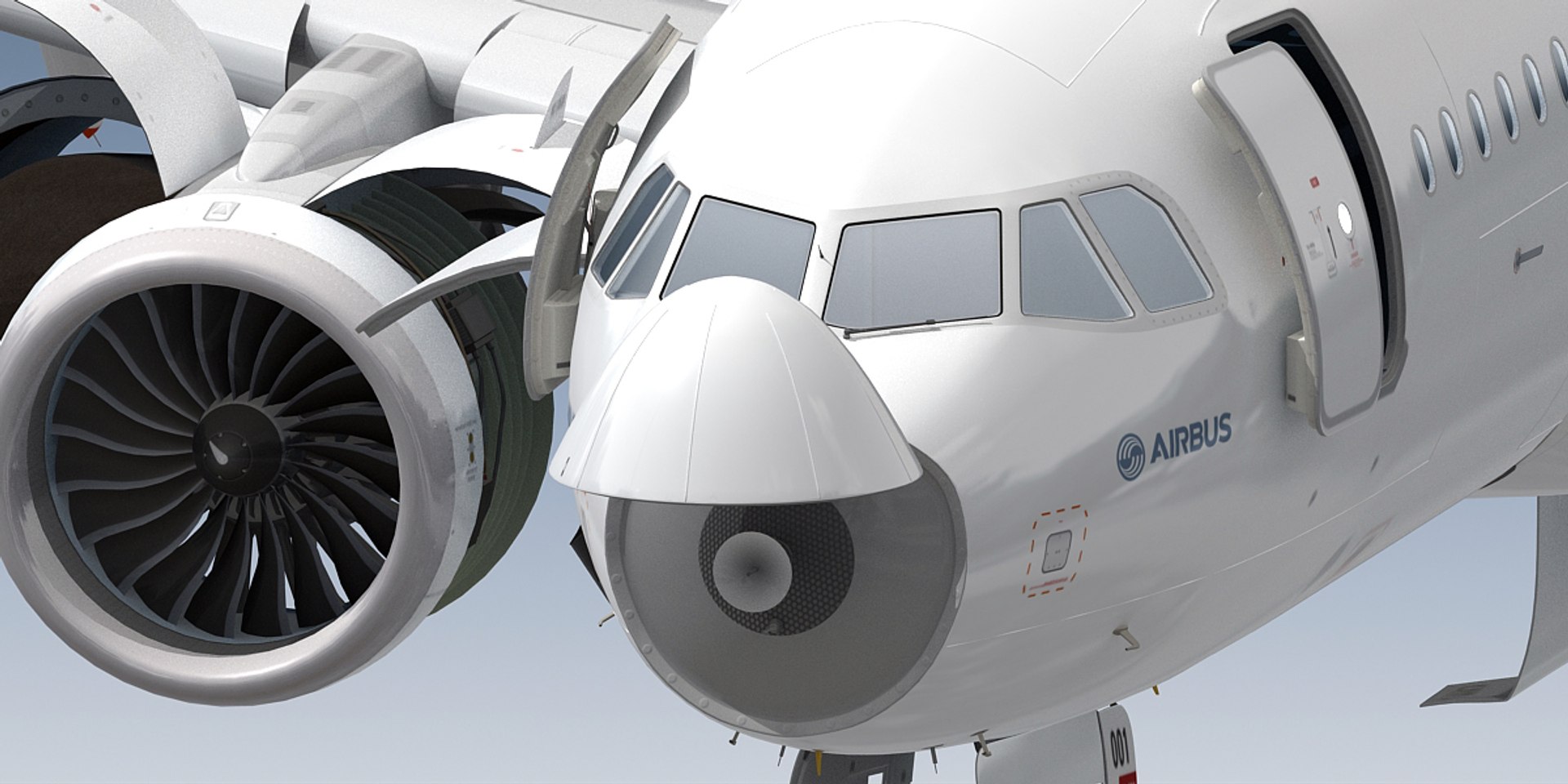 3D model airbus a320neo generic white - TurboSquid 1166213