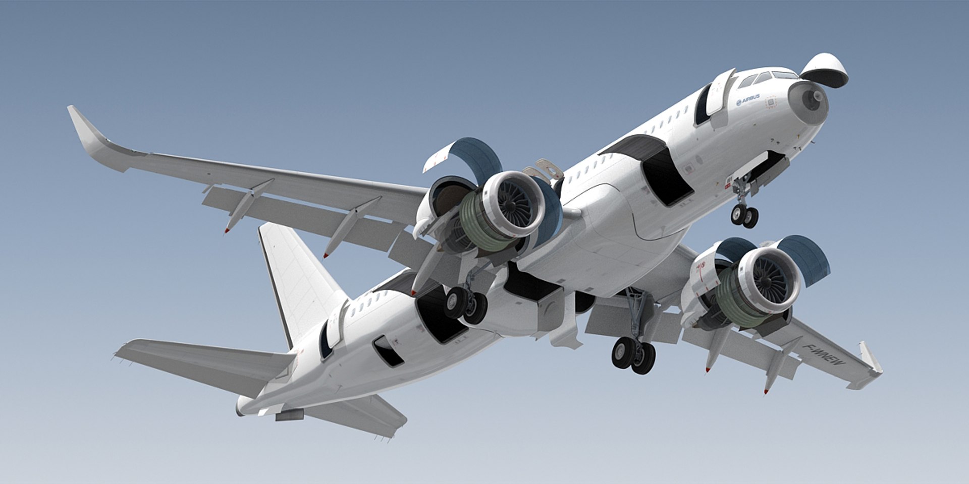 3D model airbus a320neo generic white - TurboSquid 1166213