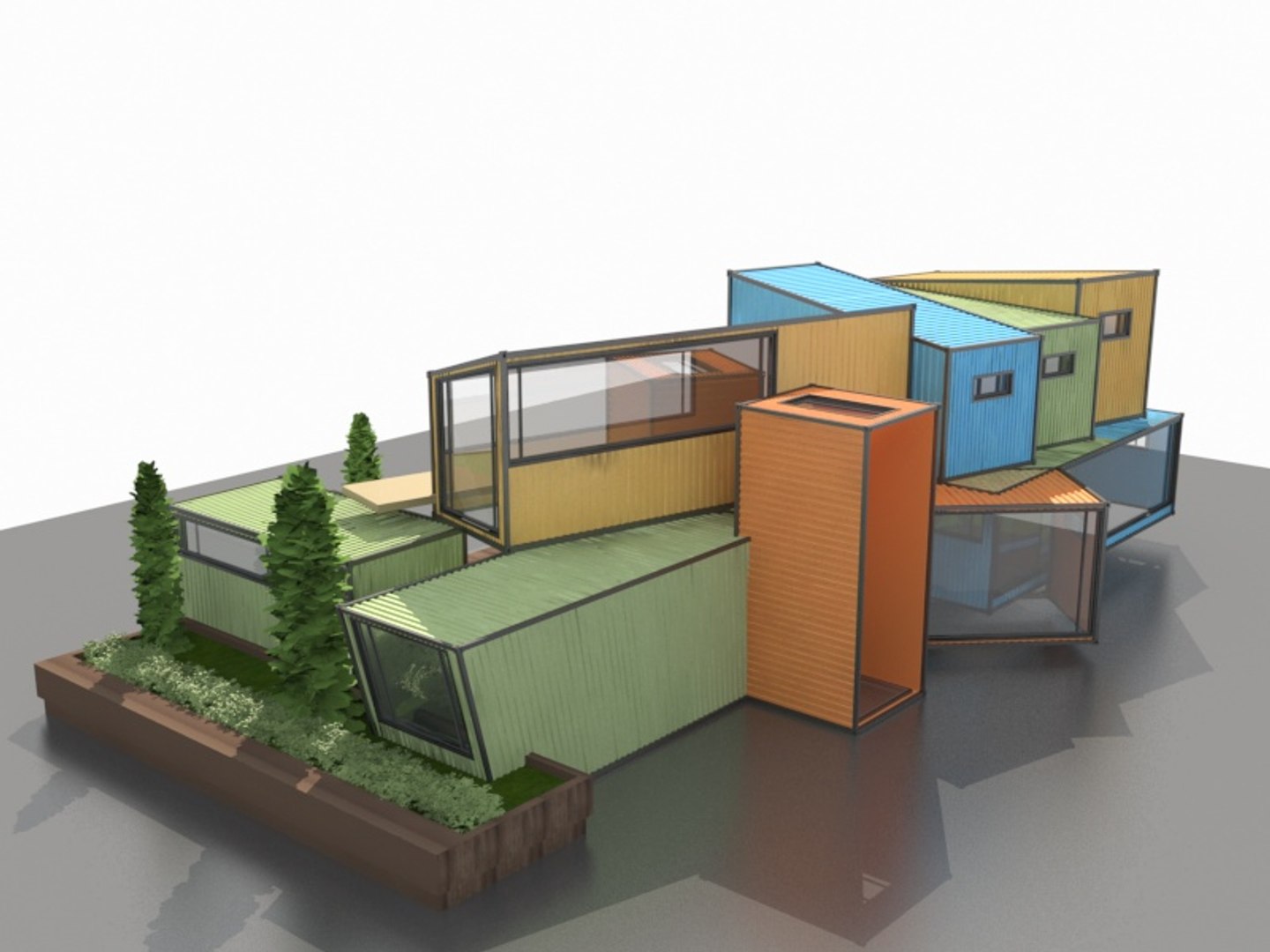Container House 3D - TurboSquid 1543393