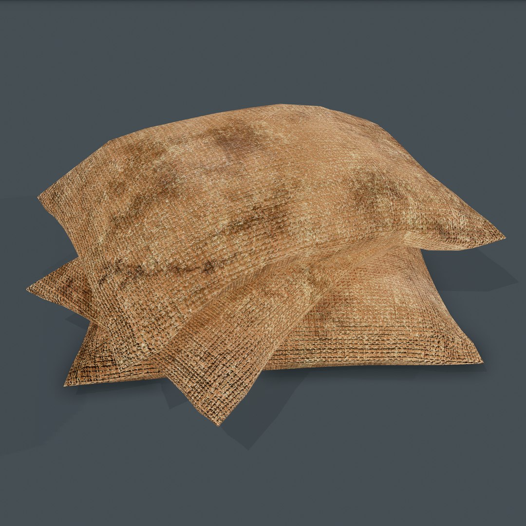 3D burlap sacks unorderly - TurboSquid 1443371