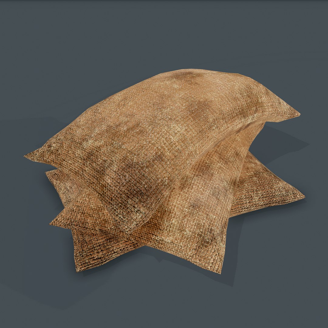 3D Burlap Sacks Unorderly - TurboSquid 1443371