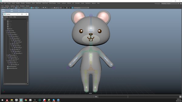 modelo 3d Cartoon Mouse Rigged - TurboSquid 1893404