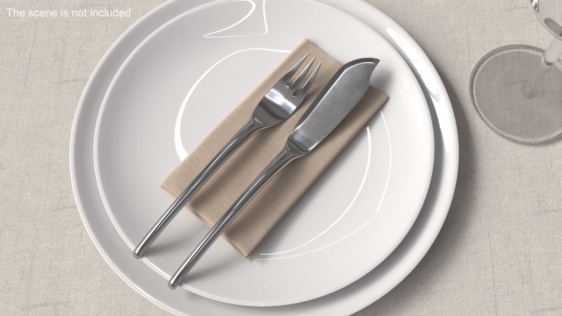 3D Fish Cutlery Set Silver - TurboSquid 2187617