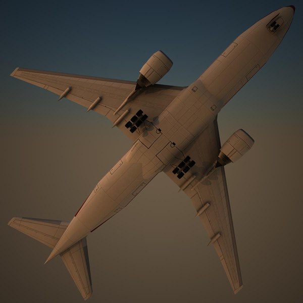 boeing 777-200 aal 3d model