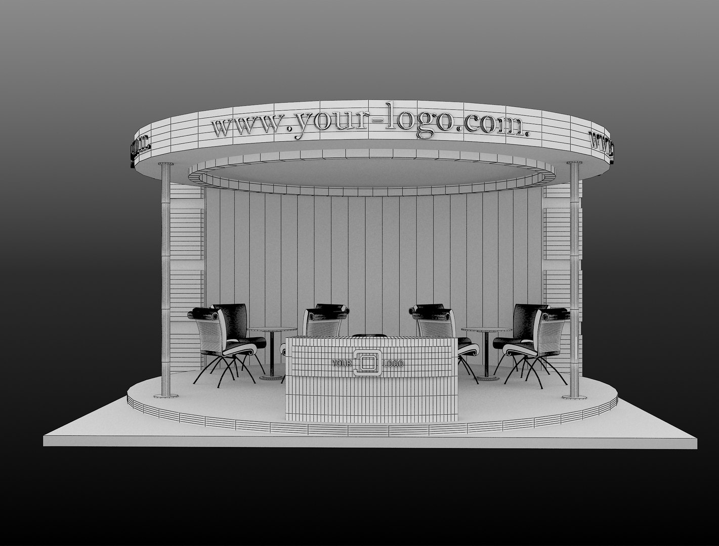 3D Booth Exhibition Stand A596c - TurboSquid 1795095