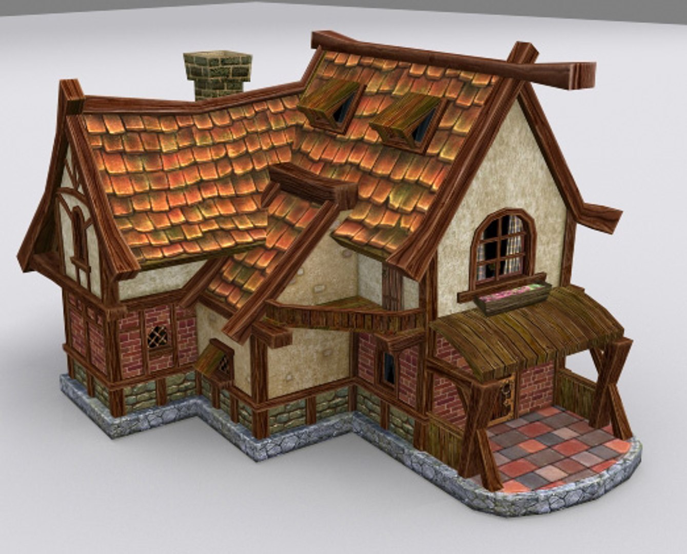 Medieval Fantasy Country House 3d Model