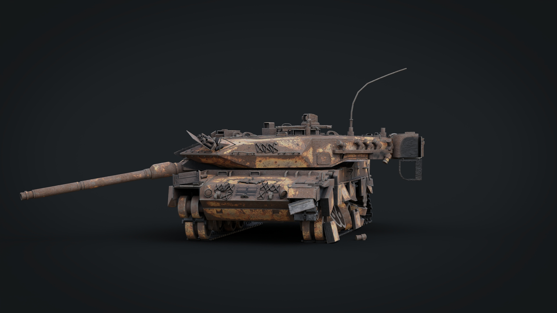 3D model Leopard 2A7 Tank Destroyed - TurboSquid 2162796