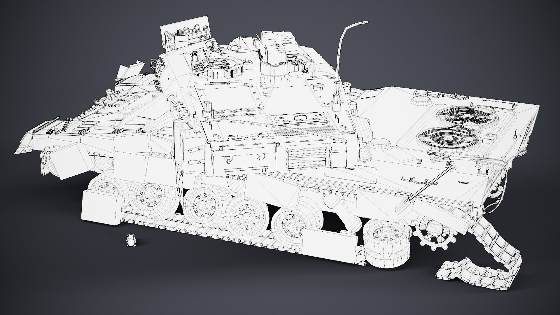 3D model Leopard 2A7 Tank Destroyed - TurboSquid 2162796