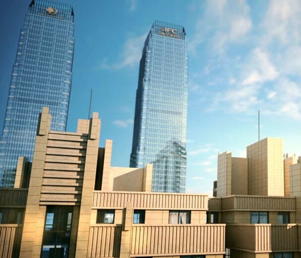 modelo 3d Closeup of building Residential office Building Details ...