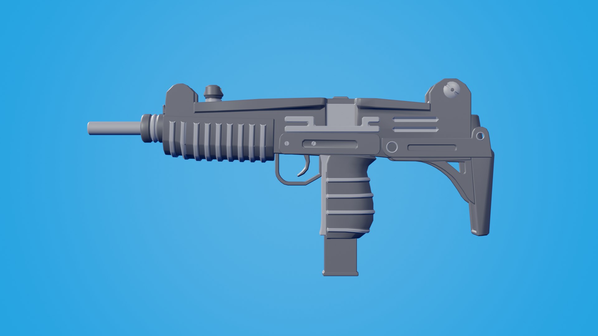 Uzi With Bullet 3D Model - TurboSquid 2008676