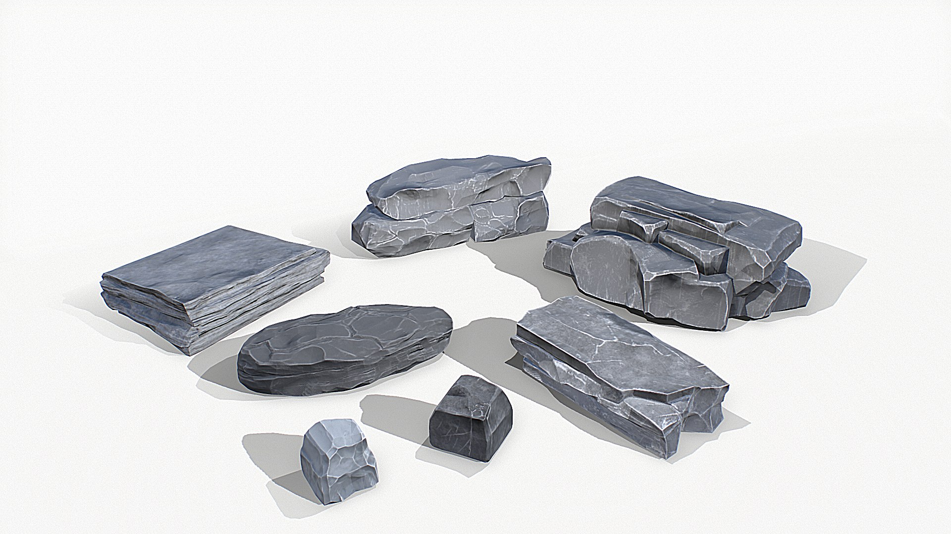 Random rock stones 3D - TurboSquid 1216354