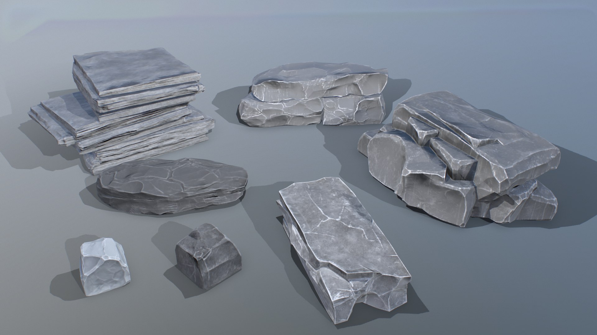 Random rock stones 3D - TurboSquid 1216354
