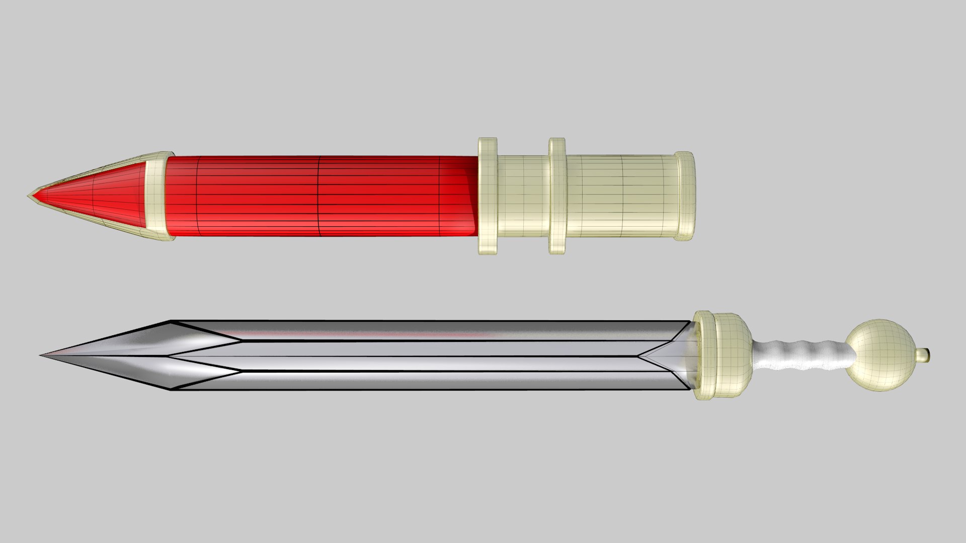 3ds Pompeii Roman Gladius