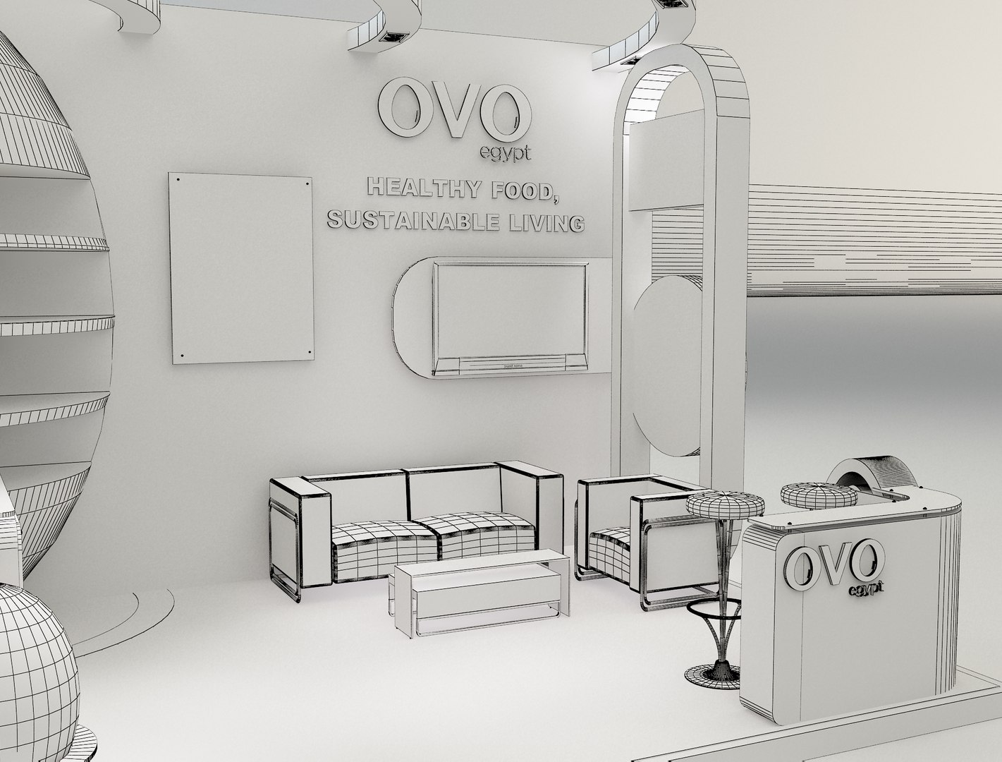 Booth Exhibition Stand A654b 3D Model - TurboSquid 2146197