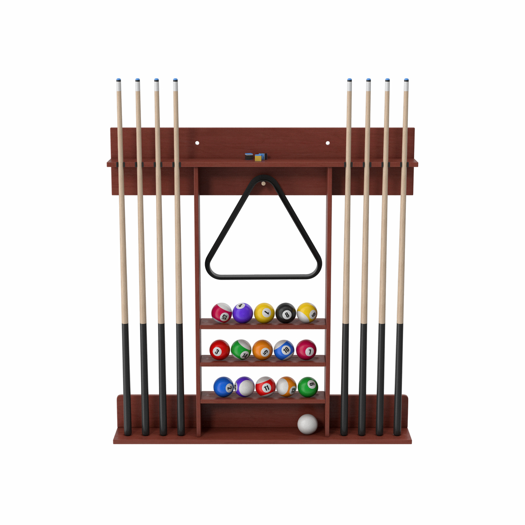 3D Dark Wood Billiard Cue Rack Model - TurboSquid 2188288