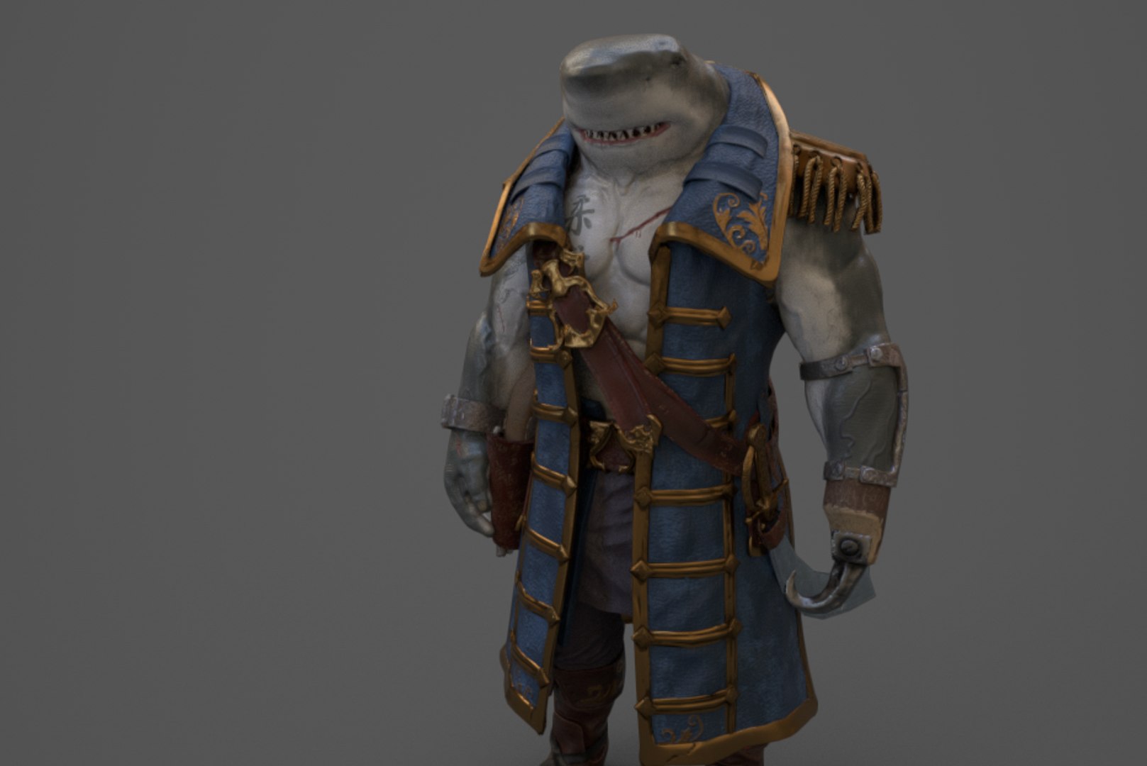 Shark Human Model - TurboSquid 1481516
