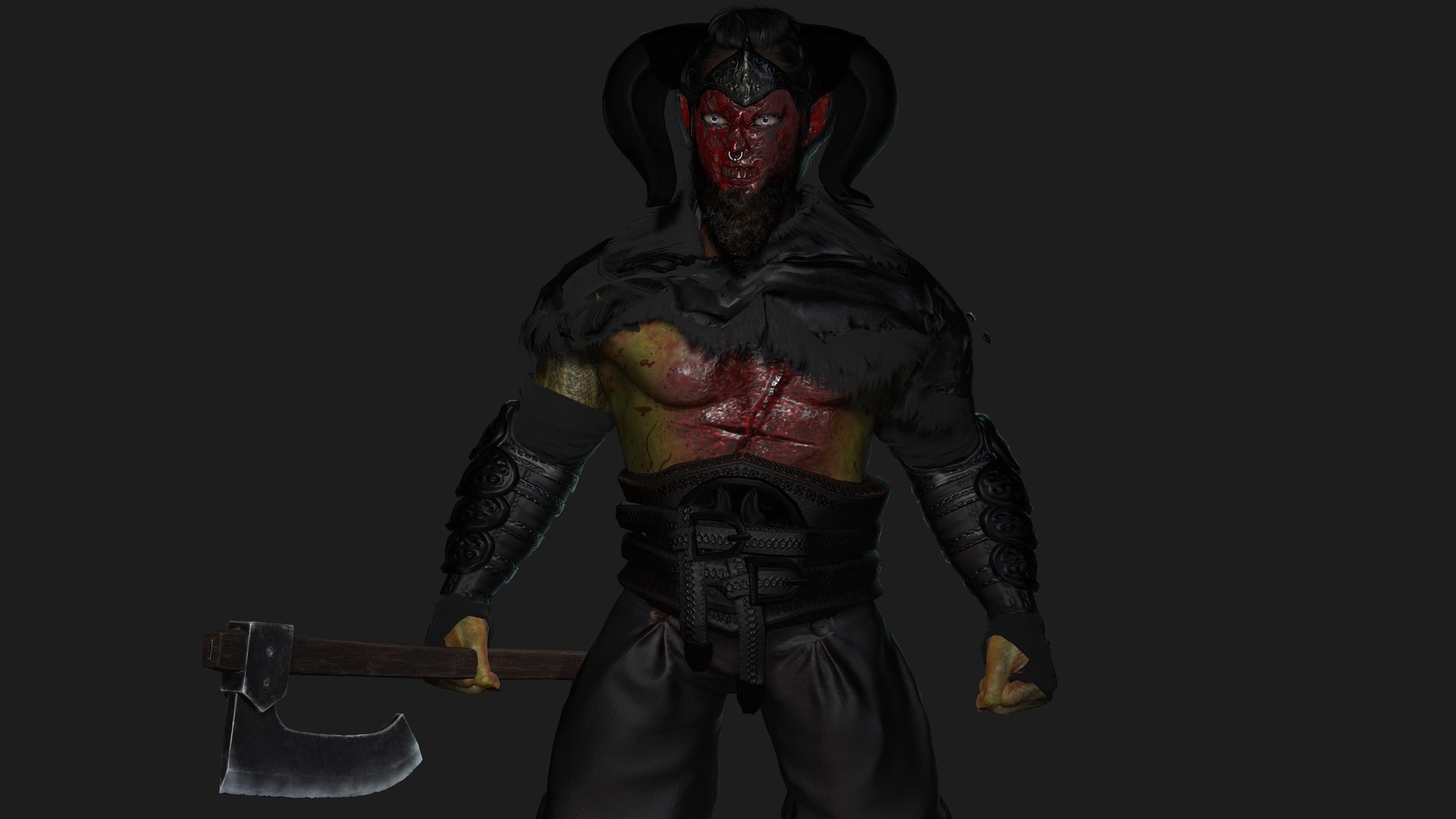 AAA 3D MODEL FANTASY HORROR DEMON CHARACTER - BLOODY DEMON HORN 3D ...