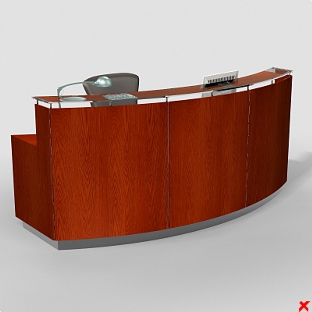 Counter Desk 3d Model