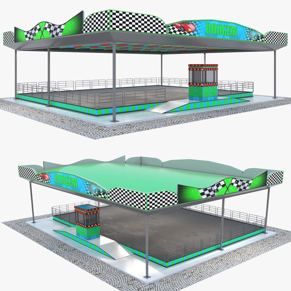 3D Dodgem Cars Platform - TurboSquid 1807951